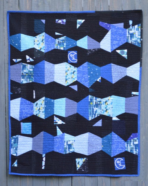 Trapezoids in Space – a finished quilt | jenna brand